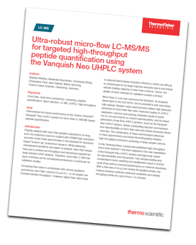 Ultra-robust Micro-flow LC-MS/MS for Targeted High-throughput Peptide Quantification Form